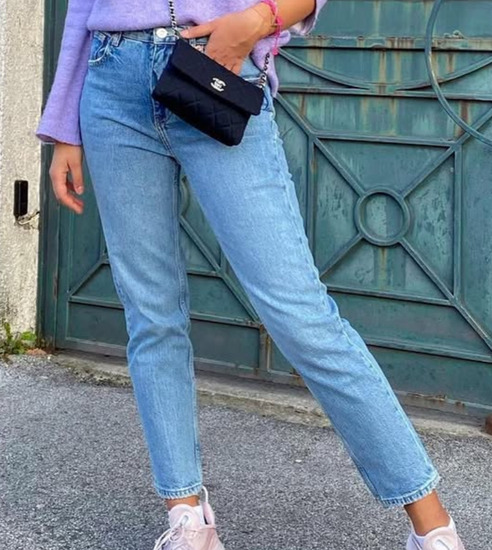 Mom jeans svetle farmerke