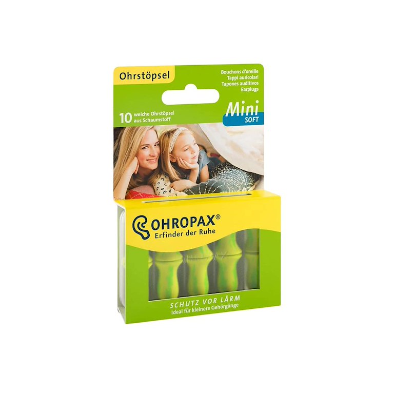 OHROPAX® Mini SOFT 10 Čepića; Čepovi za Uši Mini Soft Memorijska Pena u Tubi