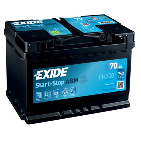 EXIDE Start-Stop Akumulator 12V 70Ah 760A AGM desno+