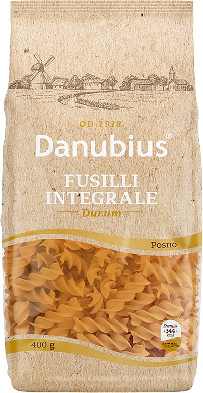 DANUBIUS 400G DURUM FUSILI INTEGRALE