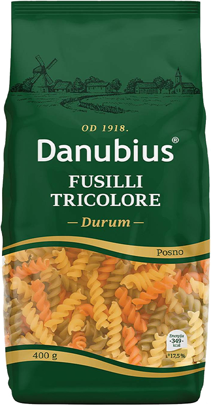 DANUBIUS 400G DURUM FUSILI TRICOLORE