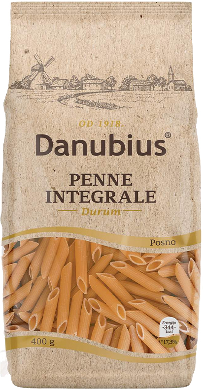 DANUBIUS 400G DURUM PENNE INTEGRALE