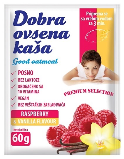 DOBRA OVSENA KASA 60G MALINA I VANILA