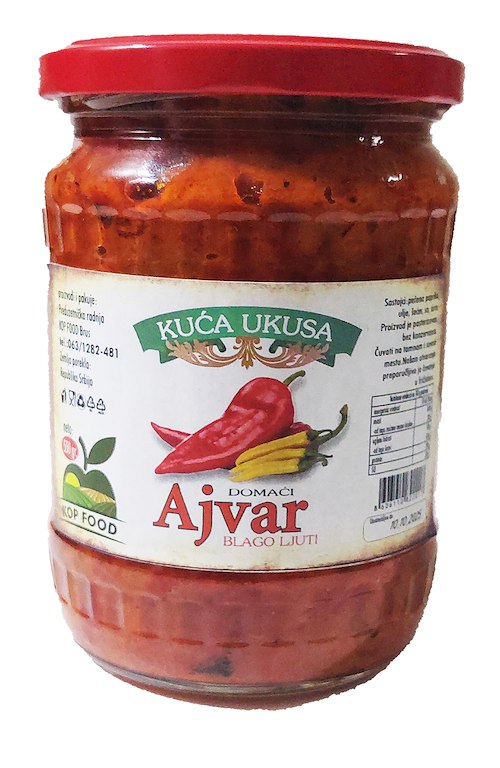 AJVAR LJUTI MLEVENI 550G KOP FOOD