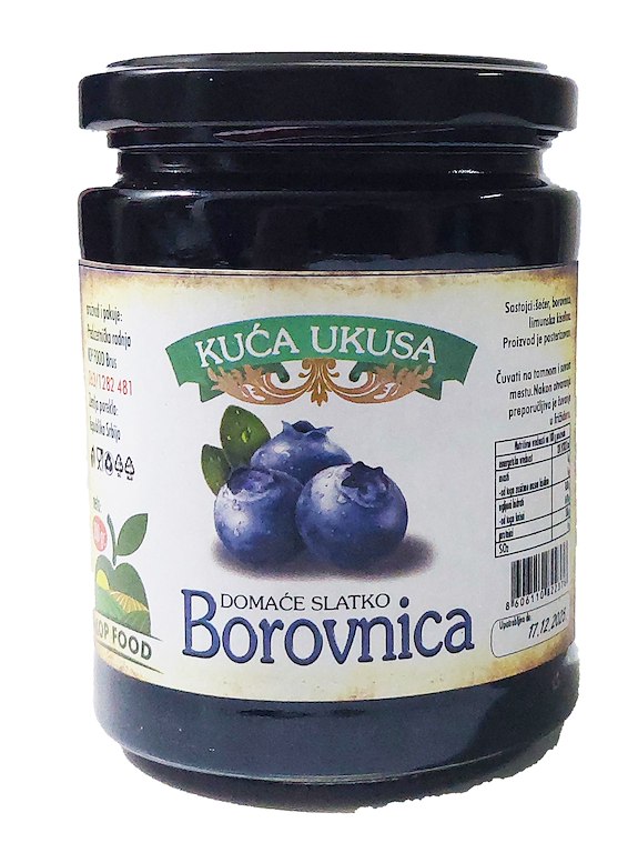 SLATKO DIVLJA BOROVNICA 380G KOP FOOD