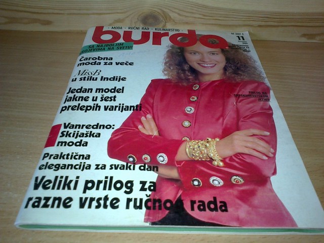 BURDA  Novembar 1989.godina  sa KROJNIM tabacima