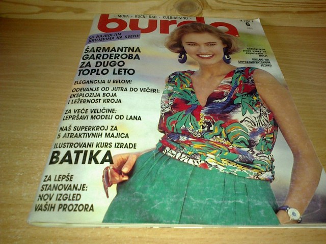 BURDA Juni 1990.god  sa KROJNIM tabacima