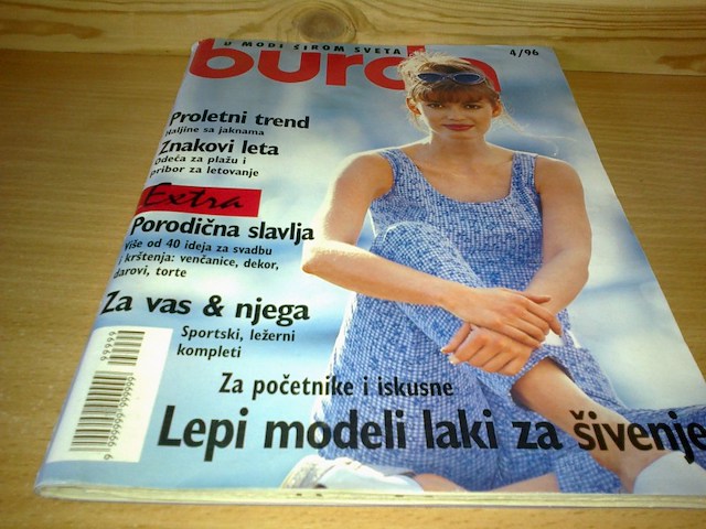 BURDA  4 / 96 sa KROJNIM tabacima