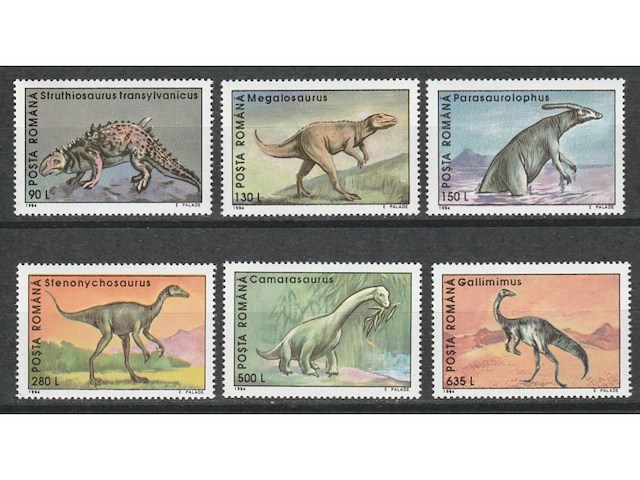 Romania-1994-Prehistoric Animals,Dinosaur - MNH