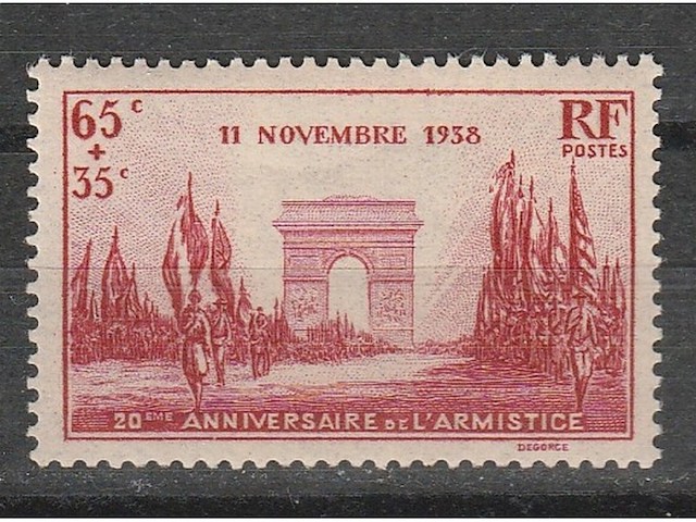 France - 20th Anniversary of the Armistice- 1938 - MH