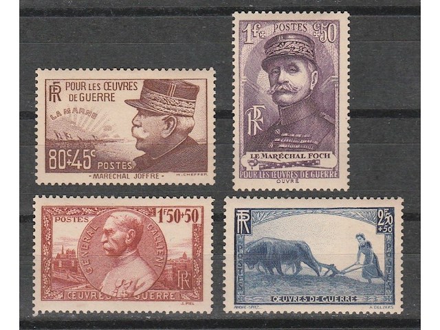 Francuska, France -  War Charities - 1940 - MH