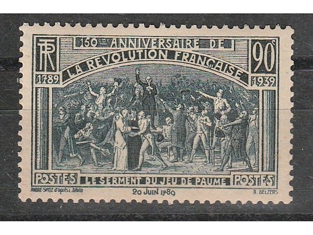 France - 150th Anniversary of the Revolution- 1939 - MH