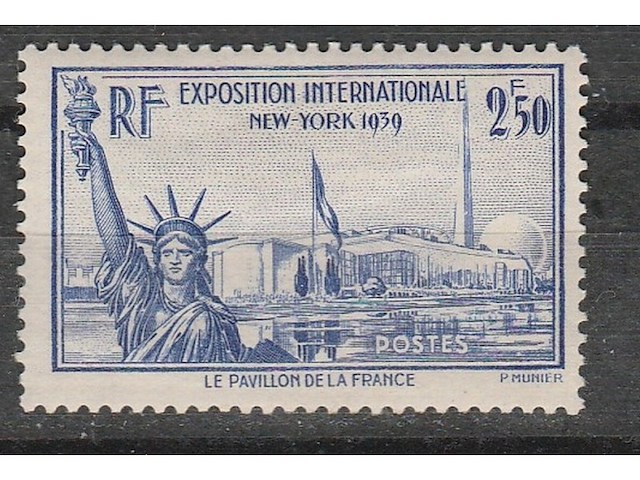 Francuska, France - New York World’s Fair - 1939 - MH