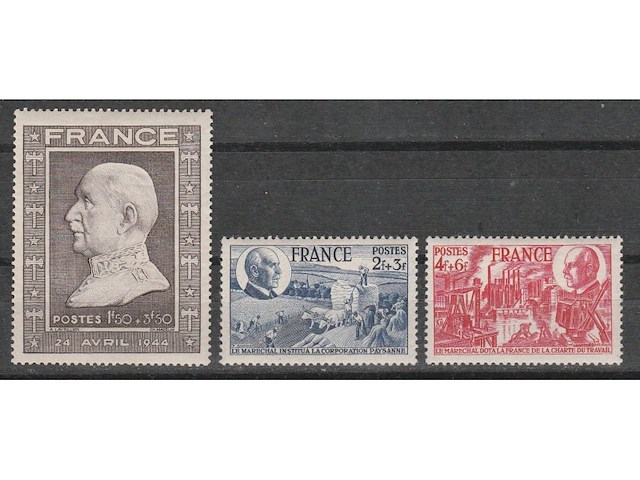 France - Marshal Petain, 88th Birthday - 1944 - MH