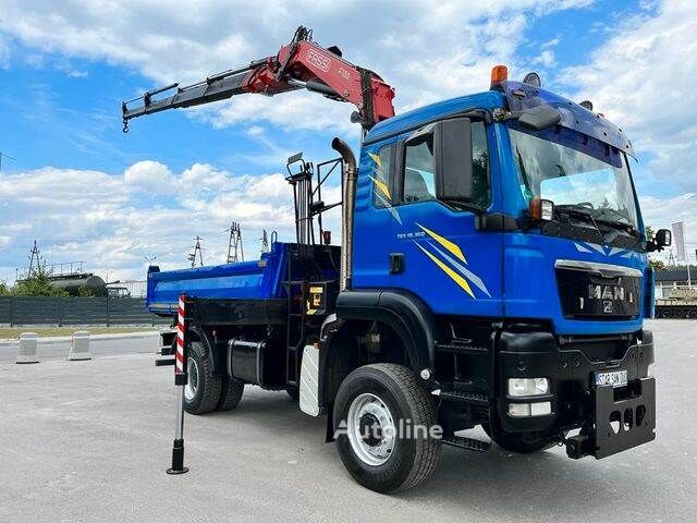 MAN TGS 4x4 18.360 FASSI 155 EURO 5 Kipper Kran kiper