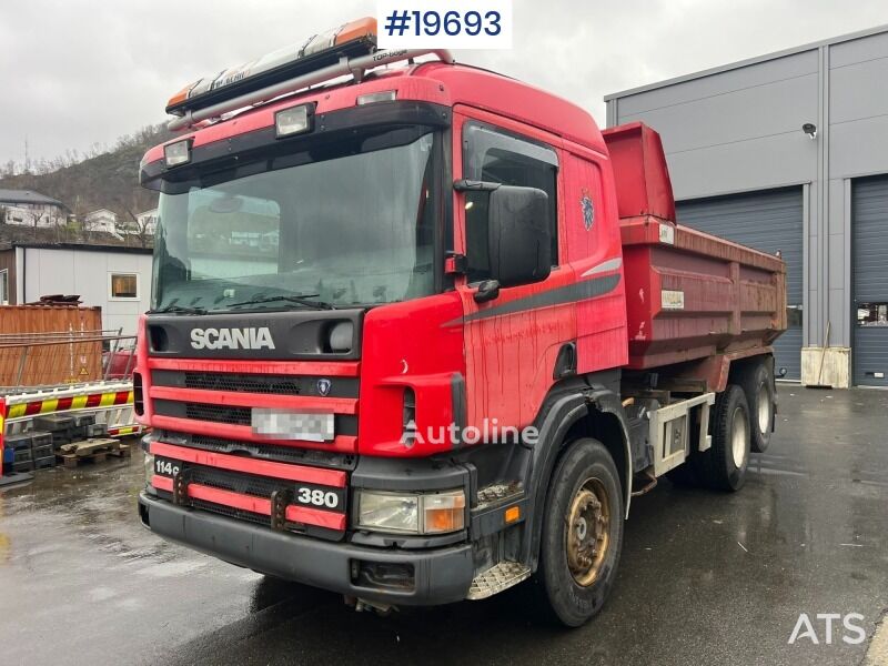 Scania P114 6x2 Tipper truck w/ extra hydraulics in front WATCH VIDEO kiper