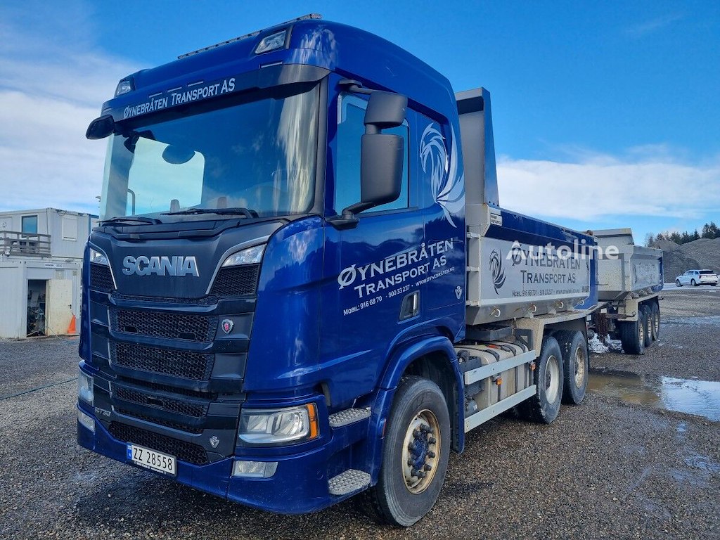 Prodaje se Scania R 730 kiper na aukciji + prikolica kiper