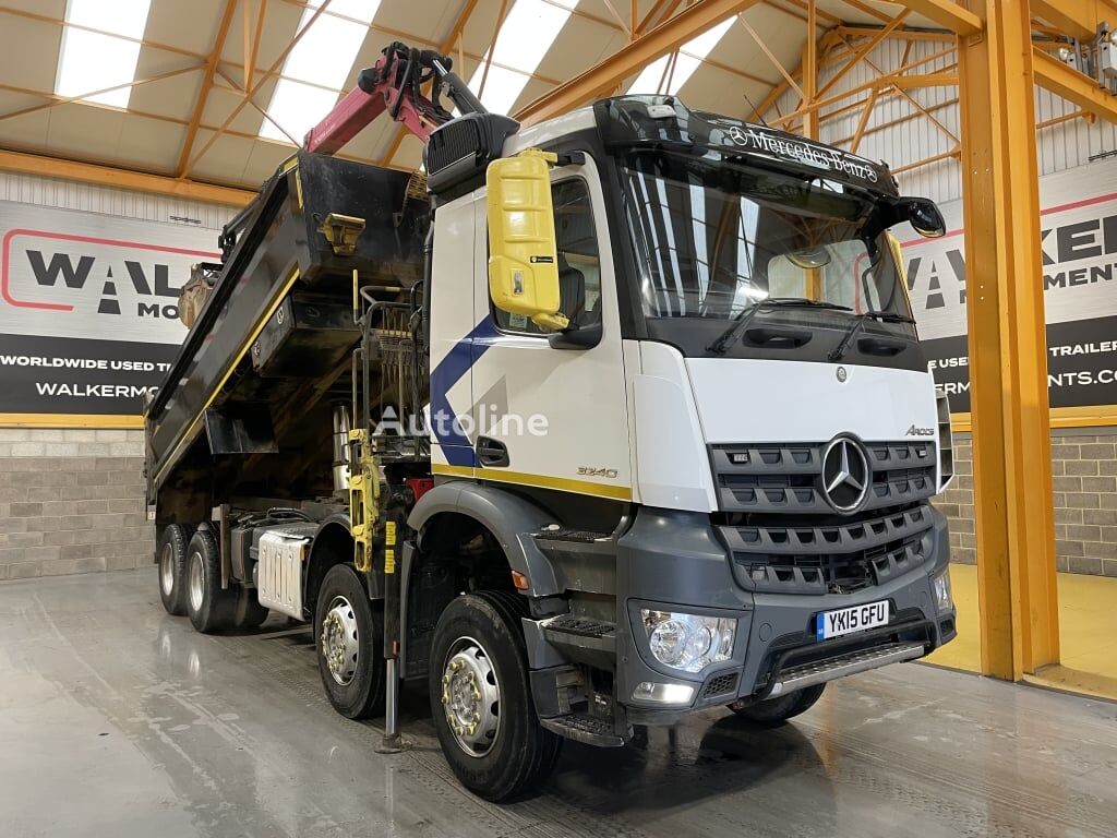 Mercedes-Benz AROCS 3240 8X4 *EURO 6* STEEL TIPPER GRAB – 2015 – YK15 GFU kiper