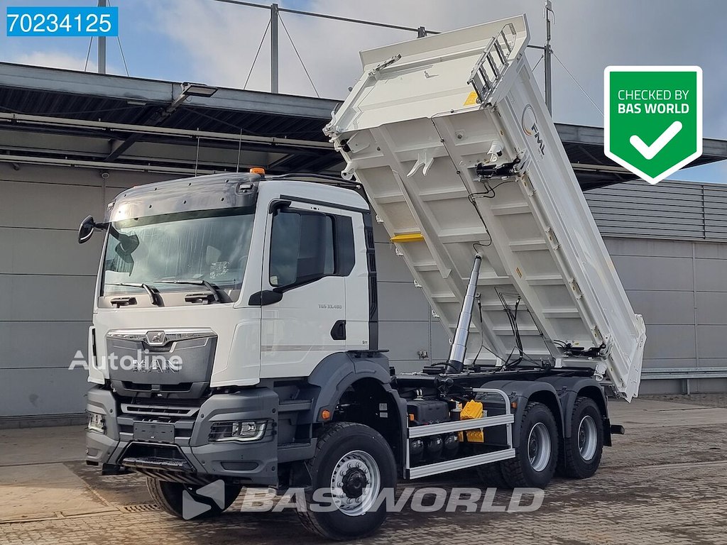 Novi MAN TGS 33.480 6X6 12m3 Drei-seiten tipper SteelSuspension Euro 6 kiper