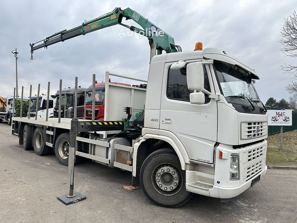 Volvo FM 400 8x2 PLATFORM (7m) + CRANE HMF 1460 K3 - 234.000km - LIFT kamion s ravnom platformom