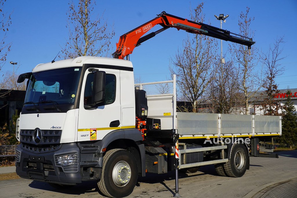 Mercedes-Benz Arocs 1827 4x2 E6 / Crane Fassi 110 - 700 mth / 73 tho.km! kamion s ravnom platformom