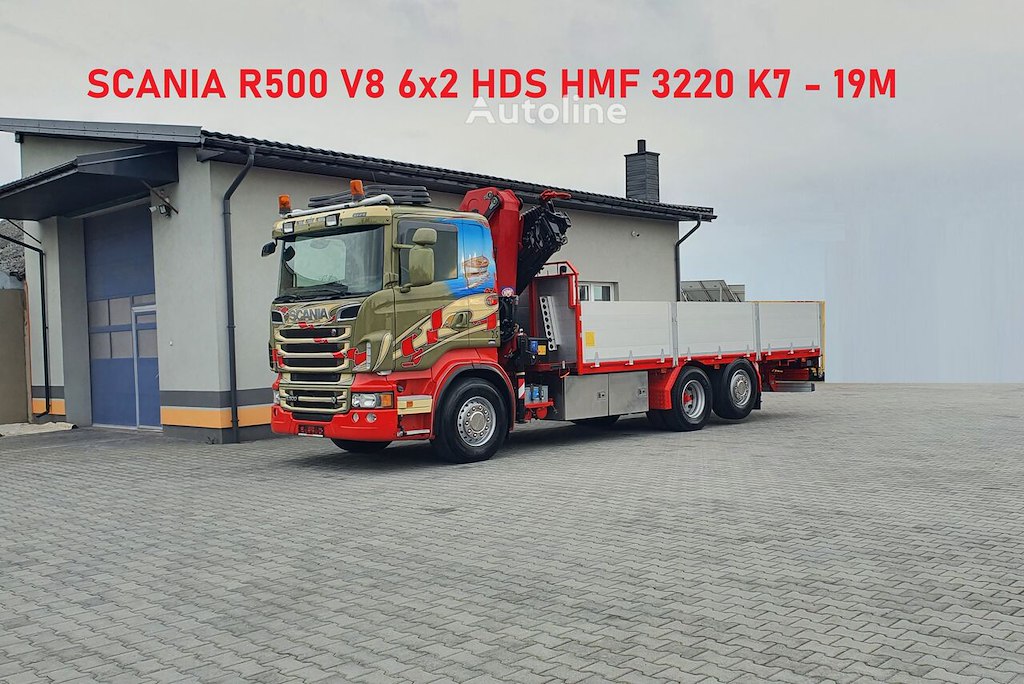 Scania Scania R500 V8 6x2 HDS HMF 3220K7 kamion s ravnom platformom