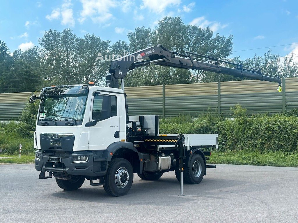 Novi MAN TGM 18.320 4x4 Euro 6e Pritsche Hiab 228-4 Kran kamion s ravnom platformom