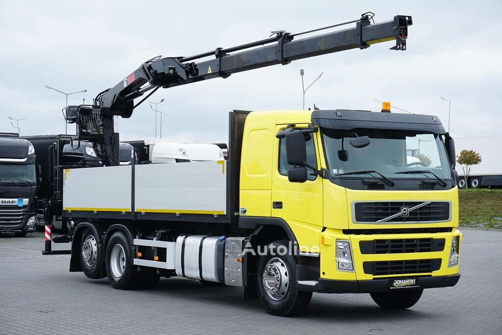 Volvo FM 440 / SKRZYNIOWY + HDS / 3 OSIE / HIAB 166 / ROTATOR kamion s ravnom platformom