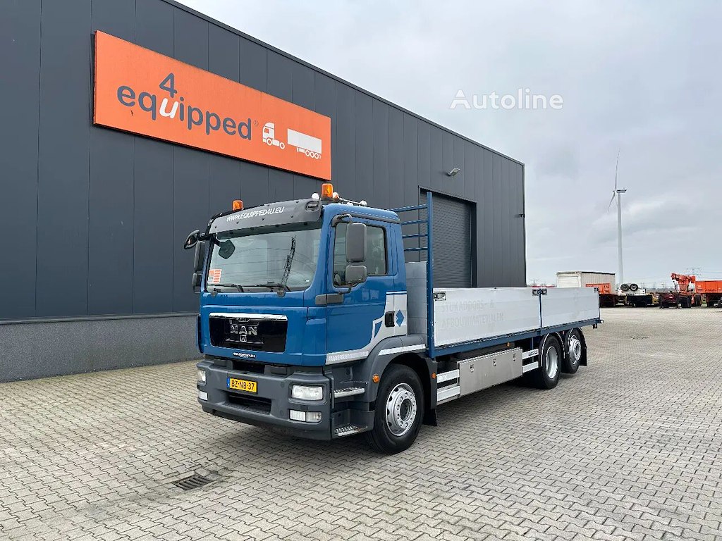 MAN TGM 26.290 6x2, kooiaap-aansluiting, lift/stuur, NL-truck, APK: kamion s ravnom platformom