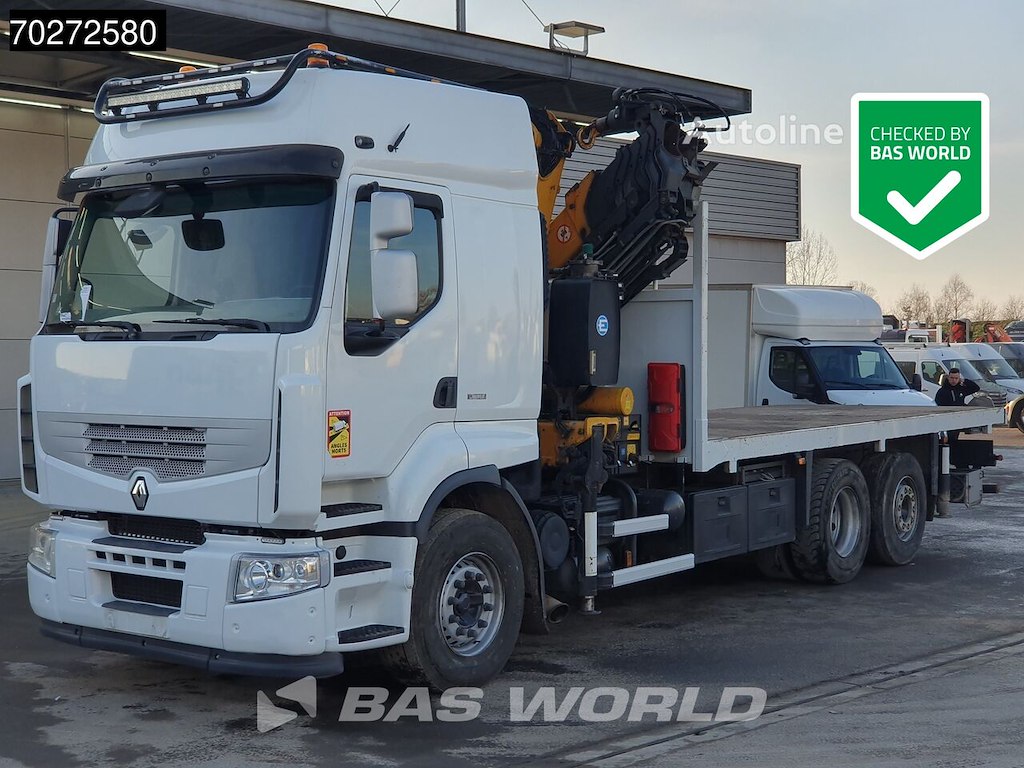 Renault Premium 450 6X2 Effer 370 6x Extensions Retarder Lift+Steering A kamion s ravnom platformom