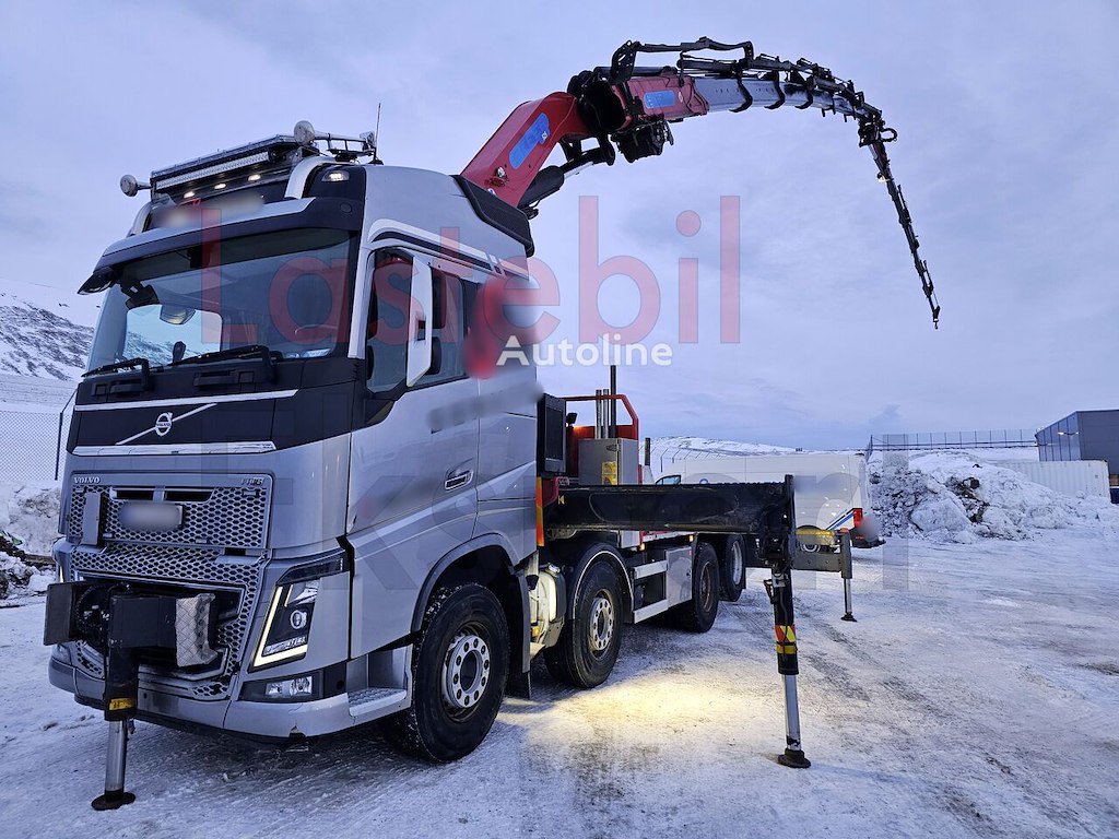 Volvo FH16 \ 8X2 \ EFFER 525/6S WINCH + JIB kamion s ravnom platformom