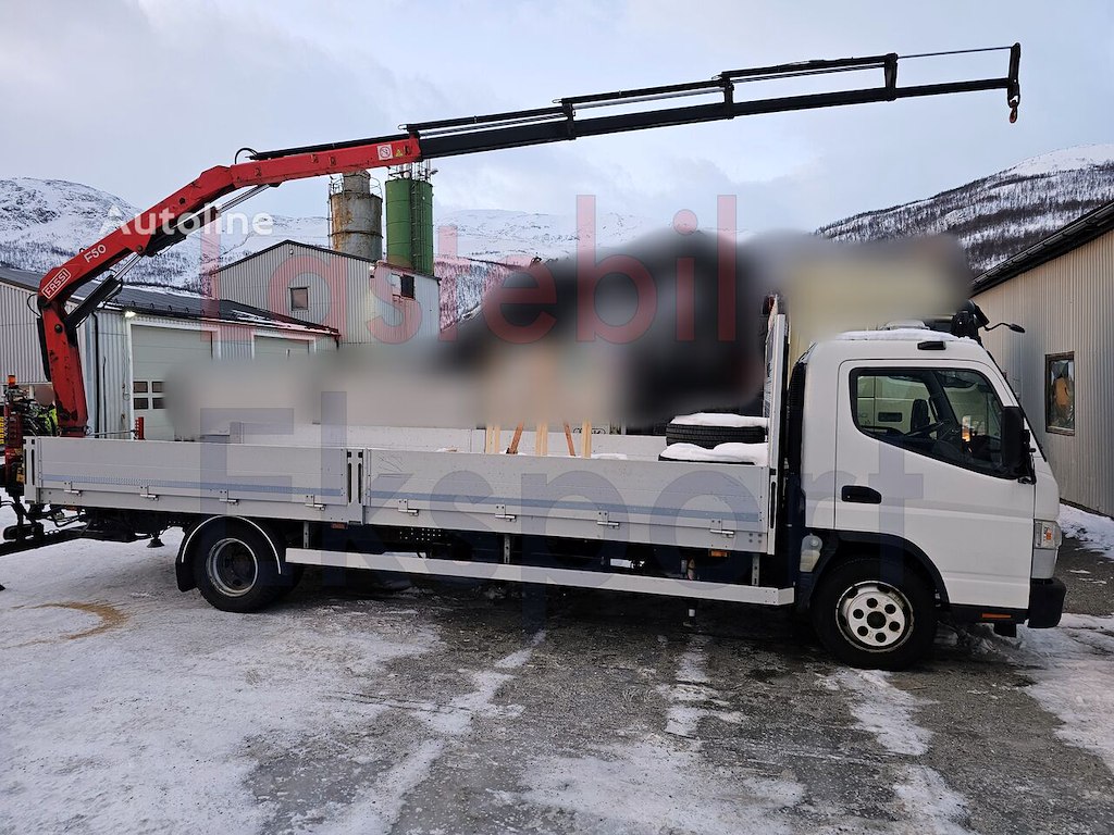 Mitsubishi Fuso CANTER \ FASSI F50 \ LOW KM kamion s ravnom platformom