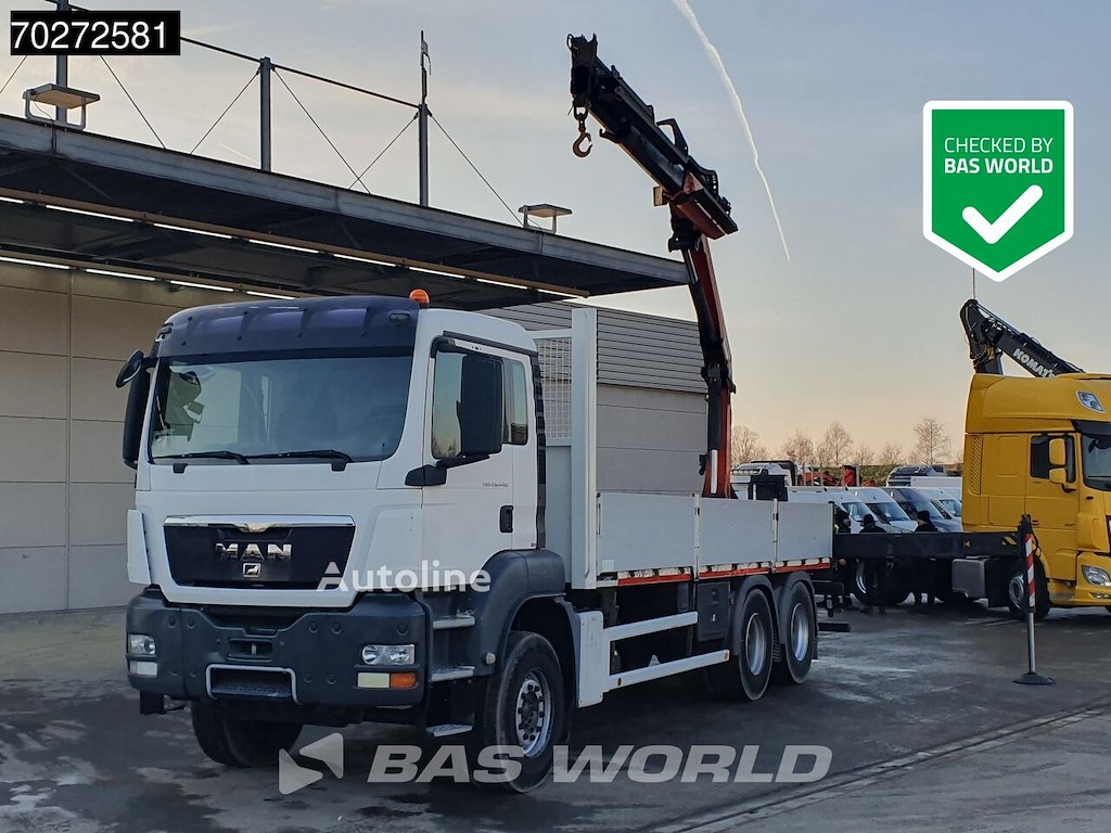 MAN TGS 26.440 6X4 Palfinger PK 18002 EH Manual Remote Euro 5 kamion s ravnom platformom