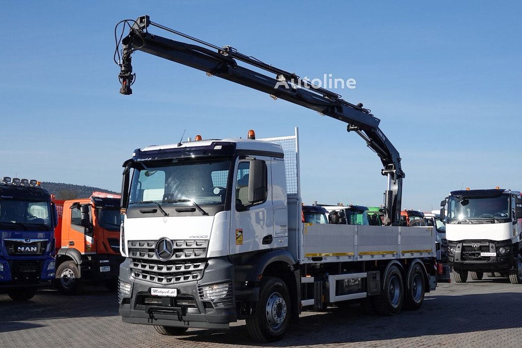 Mercedes-Benz AROCS 2643 / 6x4 / SKRZYNIOWY - 6,5 M / HDS HIAB 228 - wysów: 11 kamion s ravnom platformom