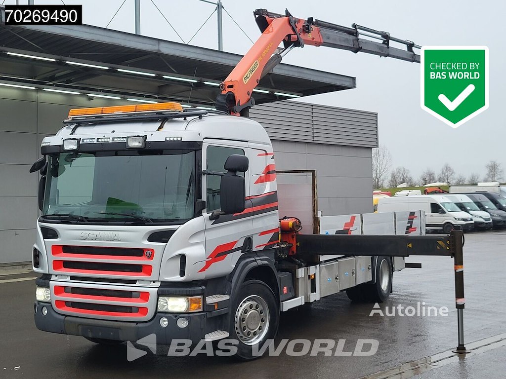 Scania P320 4X2 Palfinger PK18.002 Remote Manual Gearbox Euro 5 kamion s ravnom platformom