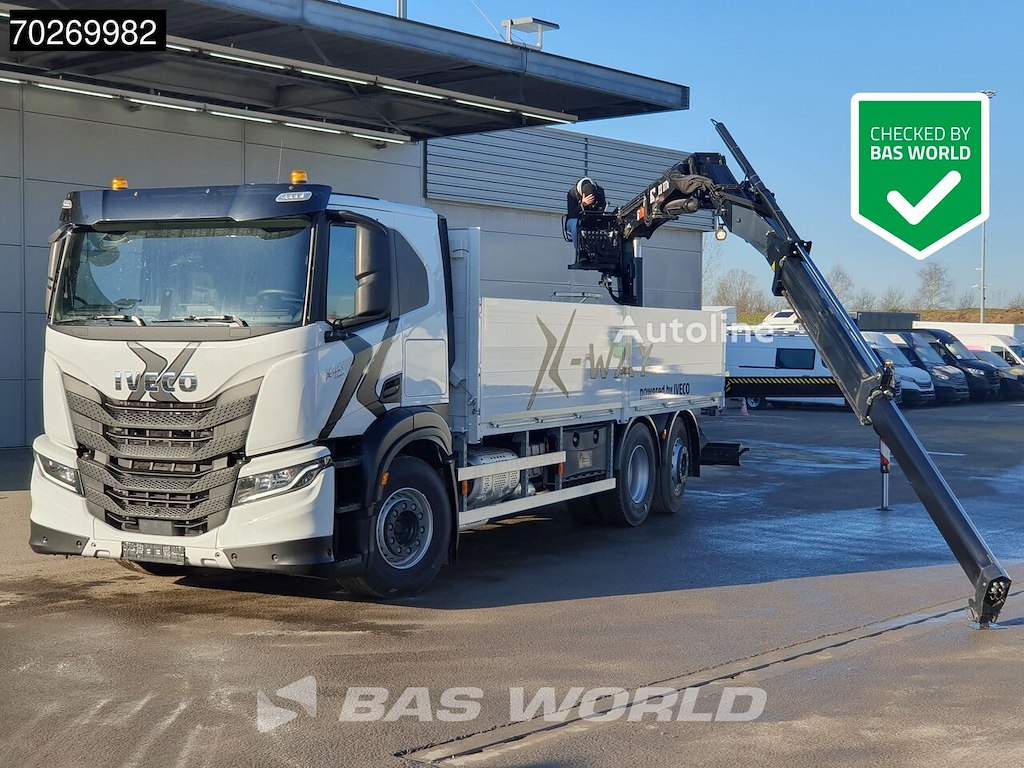 Novi IVECO X-Way 480 6X2 NEW! HIAB 177K PRO Retarder ACC Euro 6 kamion s ravnom platformom