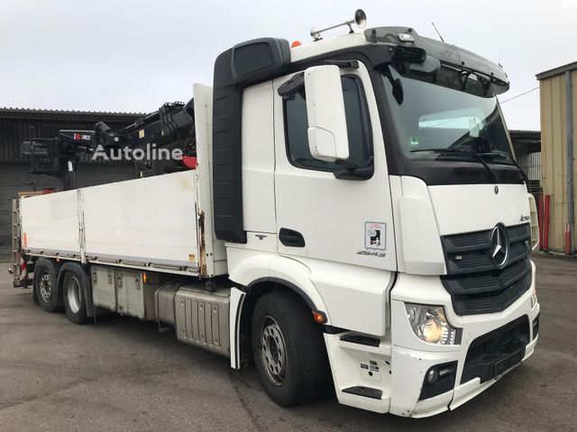 Mercedes-Benz Actros 2643 Baustoff Hiab 232 Steinzange German kamion s ravnom platformom