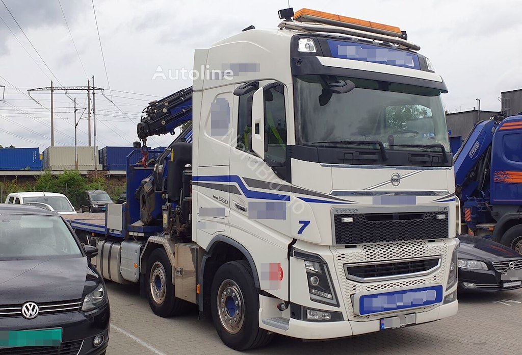 Volvo FH550 *8x2 *crane FASSI 660 + JIB *PLATFORM 6.3+1.2m *SERVICE kamion s ravnom platformom