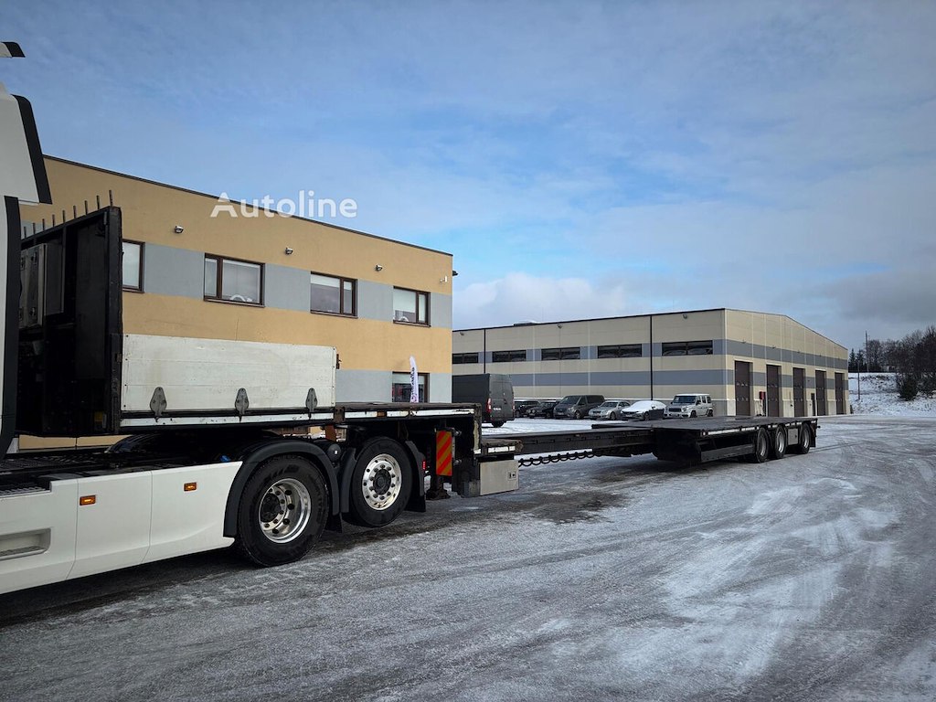 HRD JUMBO 3-AXLE + EXTENDABLE 6M poluprikolica sa niskom platformom