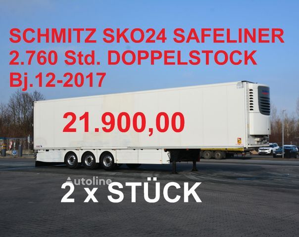 Schmitz 2 x STÜCK SKO24 DOPPELSTOCK 2.760 Std ALUFELGEN poluprikolica hladnjača