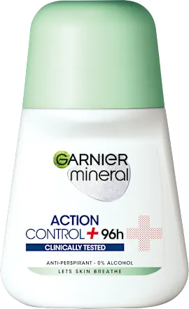 GARNIER mineral
ACTION CONTROL+ roll-on antiperspirant, 50 ml