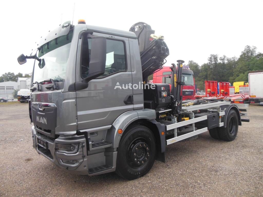 MAN TGM 18.320 BB,HIAB 158,ROTÁTOR,DRAPÁK,2 KONTEJNER kamion rol kiper