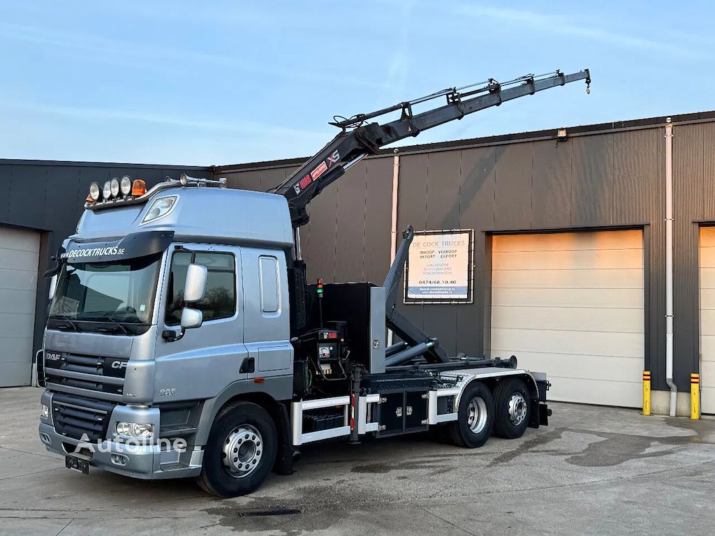 DAF CF85.410 6X2 HAAKSYSTEEM + HIAB 144-5 EURO5 kamion rol kiper