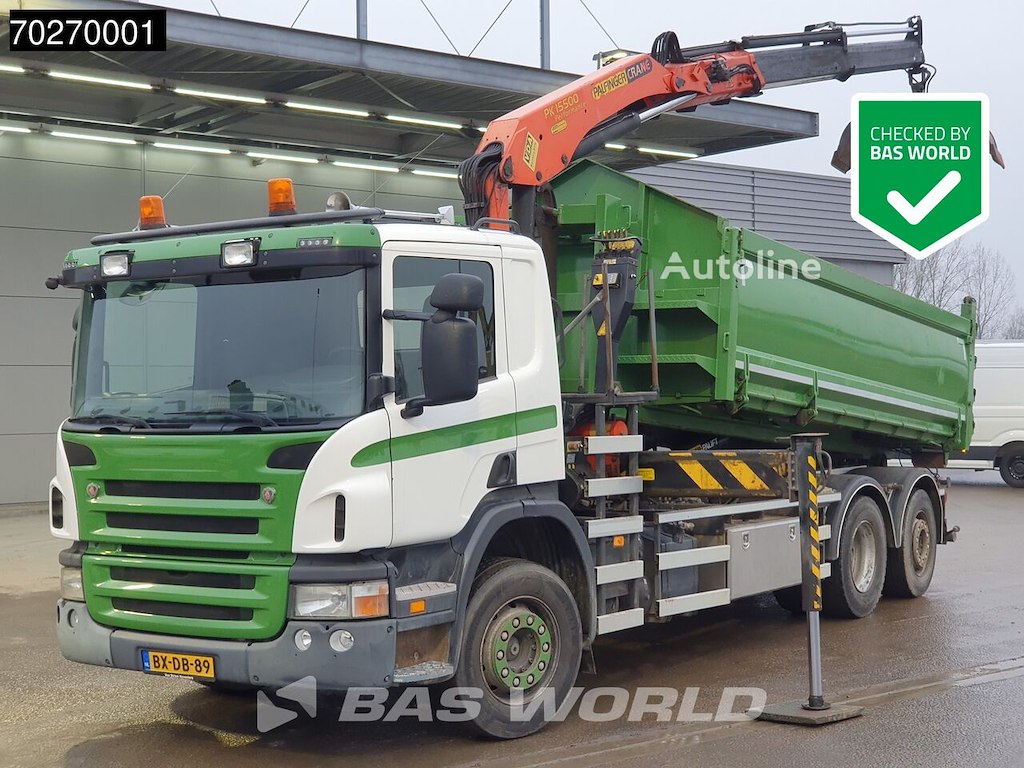 Scania P320 6X2 Crane Palfinger PK15.500 Hook Lift+Steering Axle Euro 5 kamion rol kiper