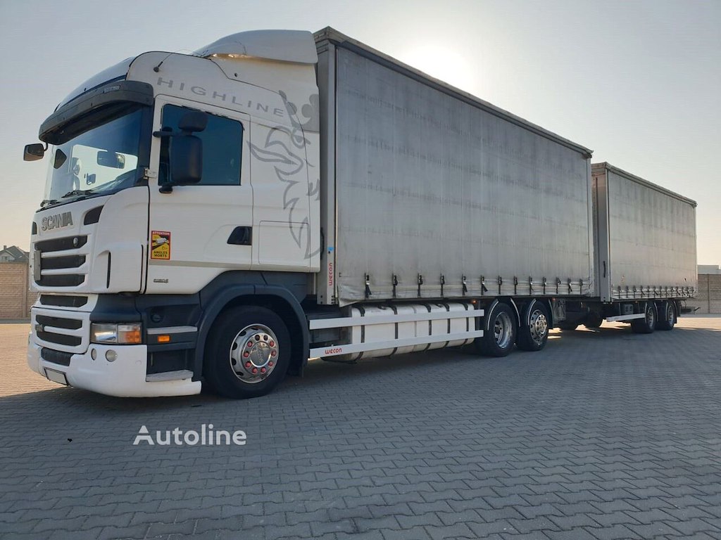 Scania R440 EURO 6 CURTAIN TRAILER 2016 LENKACHSE kamion sa klizna zavesa cerada + prikolica sa kliznom ceradom