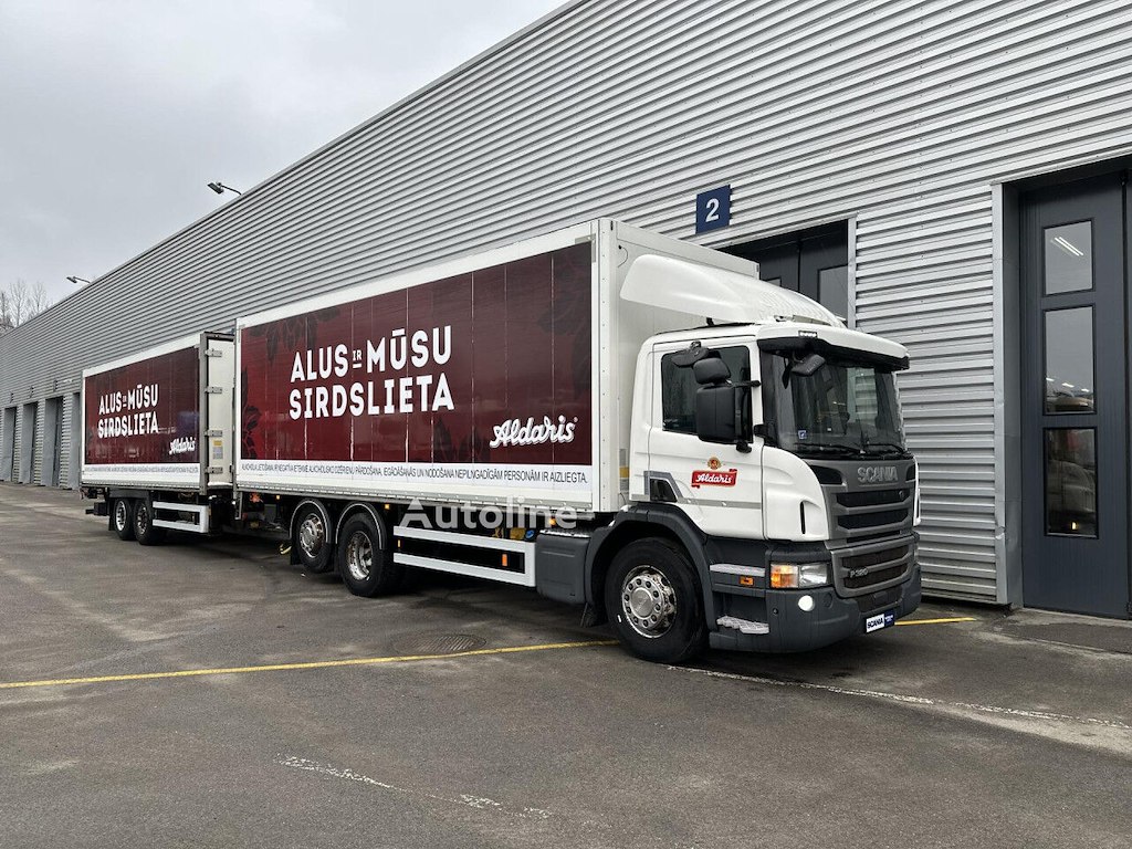 Scania P 320 DB kamion sa klizna zavesa cerada + prikolica sa kliznom ceradom