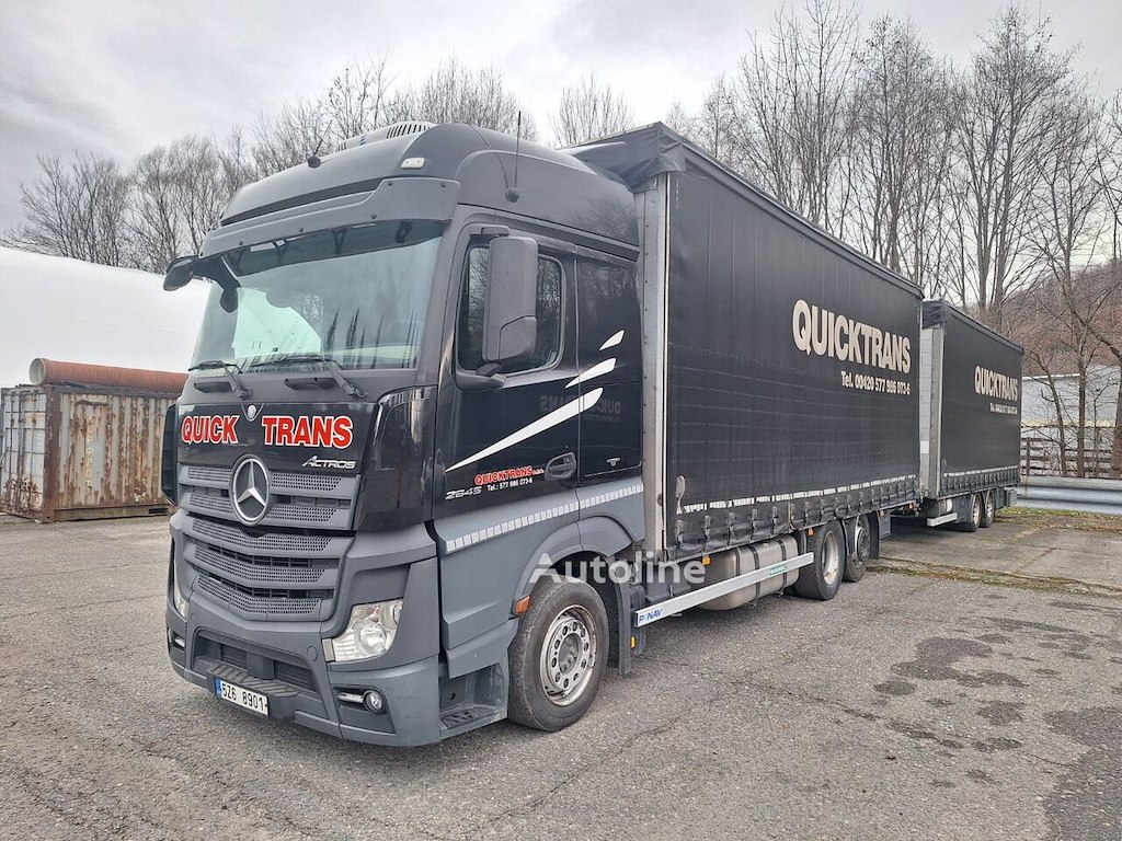 Prodaje se Mercedes-Benz ACTROS 2545 L/NR kamion sa kliznom ceradom na aukciji + prikolica sa kliznom ceradom