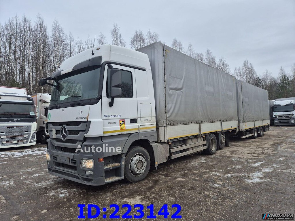 Mercedes-Benz Actros 2541 6x2 kamion sa klizna zavesa cerada + prikolica sa kliznom ceradom