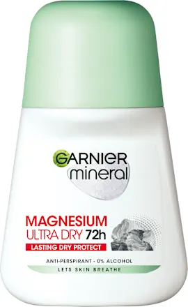 GARNIER mineral
MAGNESIUM ULTRA DRY roll-on antiperspirant, 50 ml