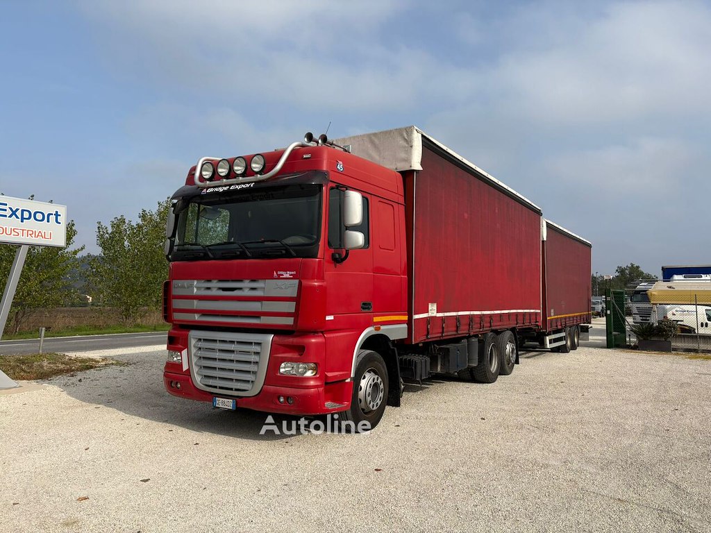 DAF XF 105.460 euro 5 attacco biga kamion s ceradom + prikolica sa ceradom